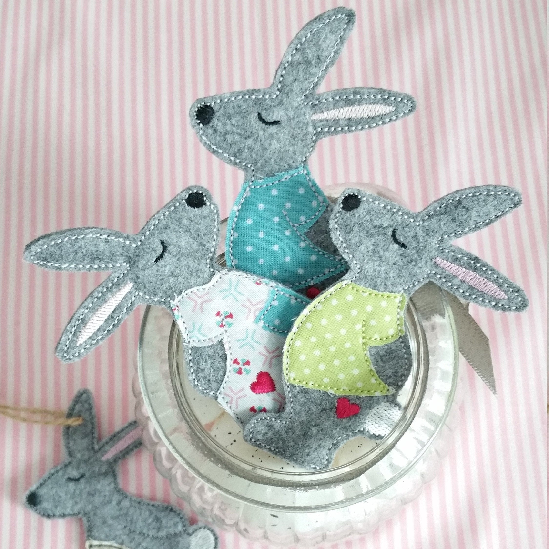 ITH Stickdatei Häschen Anhänger und Stecker – StoffCut